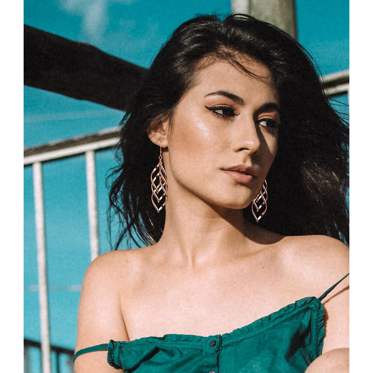 silver and gold tassel earrings long earrings (style 4)