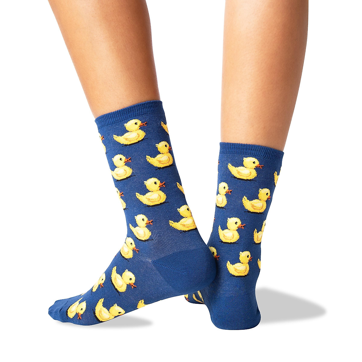 Hot Sox womens Conversation Starter Novelty Fashion Casual Sock, Rubber Ducks (Dark Blue), 4 10 US