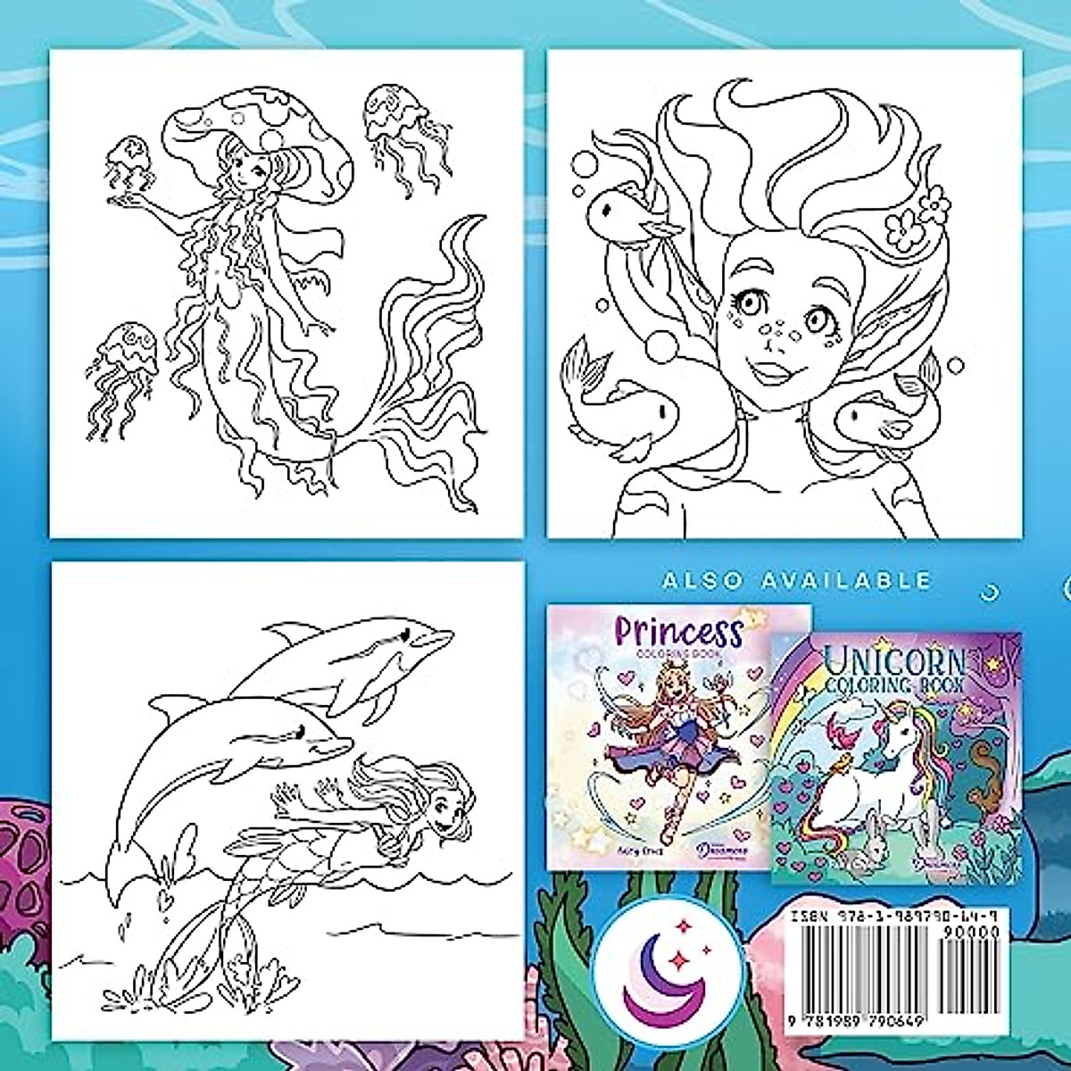 Mermaid Coloring Book: For Kids Ages 4-8, 9-12 (Coloring Books for Kids)