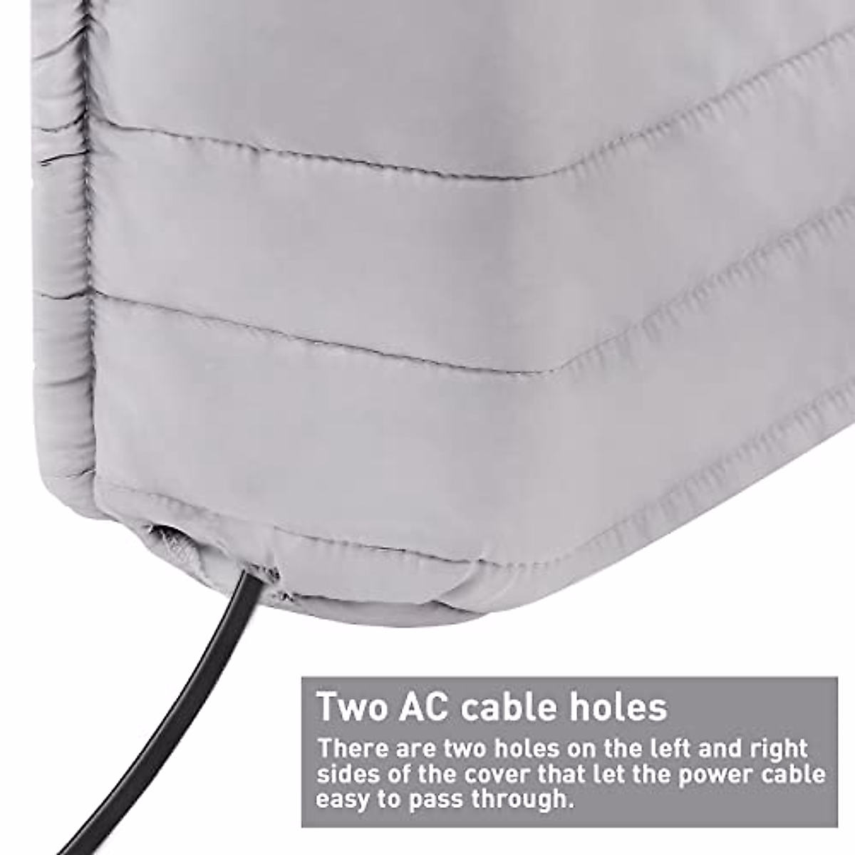 Bekith Indoor AC Cover Air Conditioner Cover AC Units Cover for Inside Window Unit 17 x 13 x 3.5 inches (L x H x D), Gray