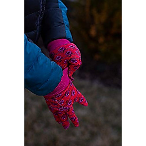 G & F Products 1823-3 JustForKids Soft Jersey Kids Garden Gloves, Kids Work Gloves, 3 Pairs Green/Red/Blue per Pack