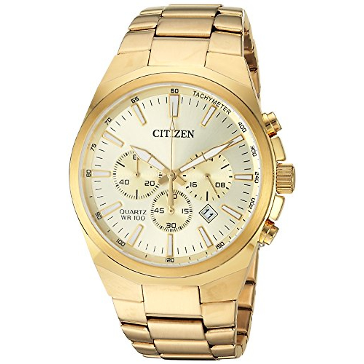 Citizen Quartz Mens Watch, Stainless Steel, Classic, Gold-Tone (Model: AN8172-53P)