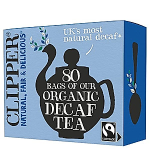 Clipper Tea, Black Tea Assam Blend, Fairtrade, Organic, Plant-Based, Decaf British Tea, 1 Pack, 80 Unbleached Tea Bags