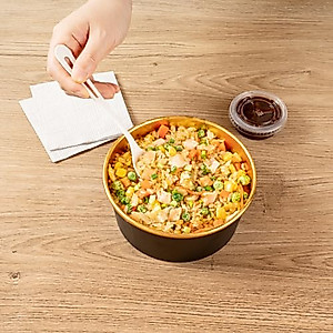 Restaurantware Foil Lux 25.3 OZ Take Out Container, 50 Insulated Foil Lining Food Container - Greaseproof, Stackable, Black Paper To Go Food Container, For Hot Or Cold Foods, Lids Sold Separately