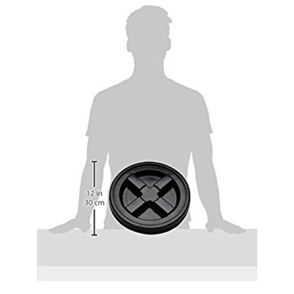 GAMMA2 Gamma Seal Lid - Pet Food Storage Container Lids - Fits 3.5, 5, 6, & 7 Gallon Buckets, Black, Made in USA