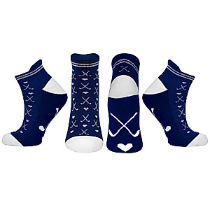 Surprizeshop Ladies Golf Socks (3 Pack) | Cushioned Sole | Extended Tab at rear | One Size US 6-9 | Compression Fit for Support & Comfort | Womens Golf Socks (Navy)