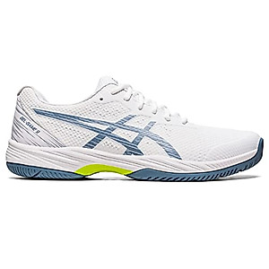 ASICS Men's Gel-Game 9 Tennis Shoes, 10.5, White/Steel Blue