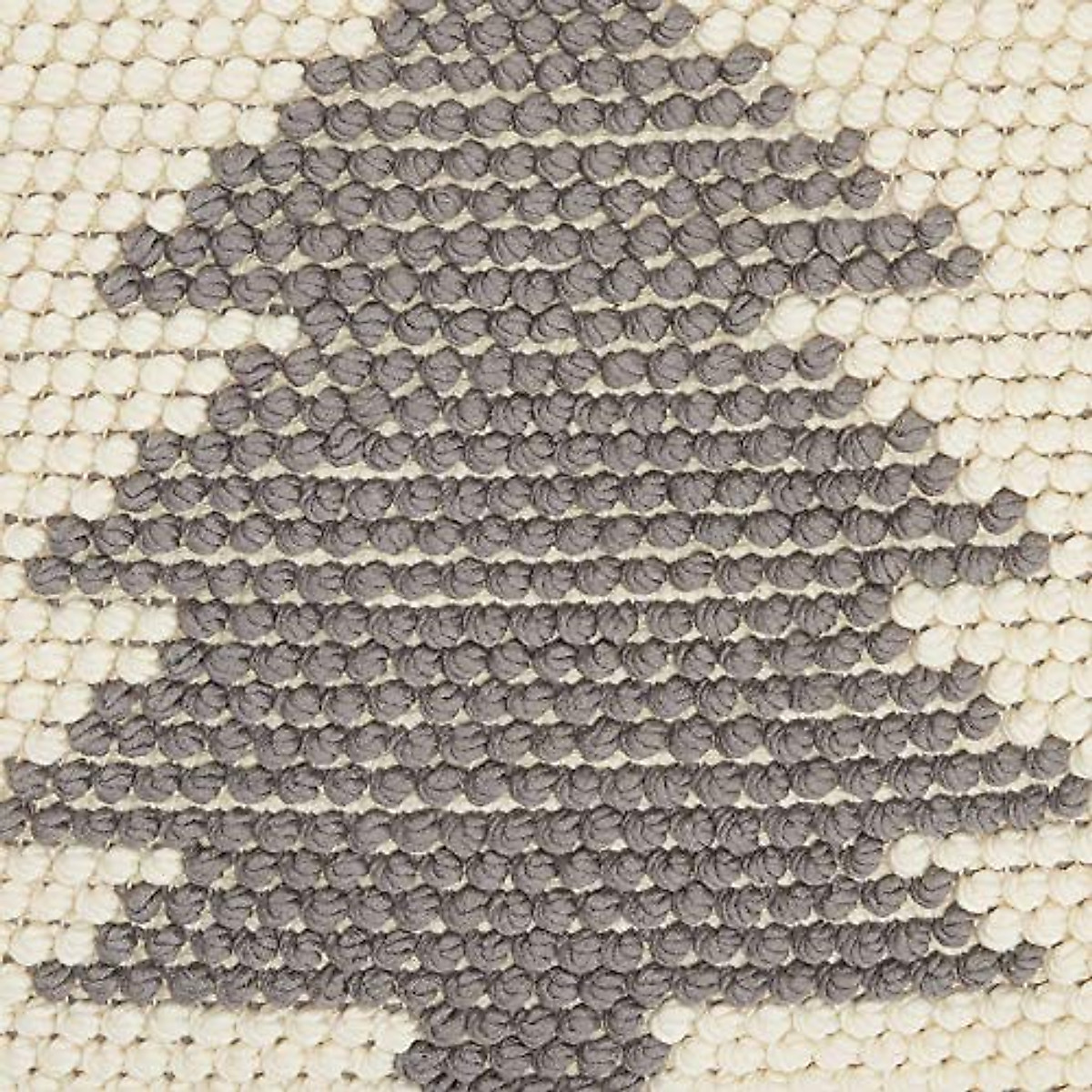 Mina Victory Holiday Xmas Tree Loops Ivory/Grey 20"X20" Throw Pillow