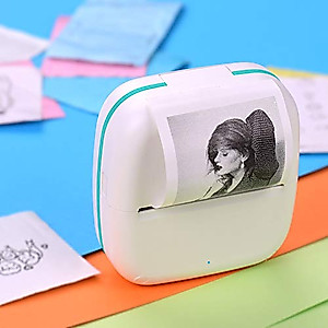 KXDFDC Mini Pocket Printer BT Portable Instant Mobile Printer 57mm Thermal Paper Receipt Label Sticker Memo Photo Printing (Color : Blue)