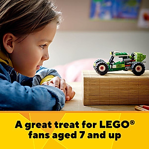 LEGO Creator 3 in 1 Off-road Buggy, Transforms to 3 Different Construction Vehicles from Skid Loader Digger to ATV Car Toy to Off-Roader, Construction Set for Kids 7 Plus Years Old, 31123