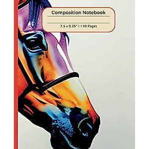 Composition notebook: Watercolour horse cover
