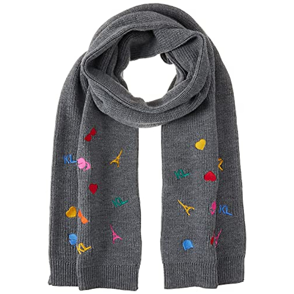 Karl Lagerfeld Paris womens Accessories Scarf,Heathered Granite,ONE SIZE