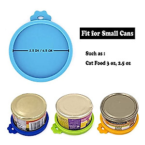 COMTIM Small Size Cat Food Can Lids, 2 Pack Silicone Cat Food Can Lids Covers for Small Cans 3 oz 2.5 oz