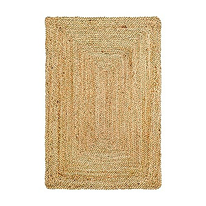 Rug 2x3',Rag Rugs,Jute Rug,Braided Rug,2x3 Rug,Jute Rugs,Jute Handloom Rug 2x3', Farmhouse Area Rugs, Natural Braided Doormat for Kitchen Entryway Pets Playing Rugs - Natural