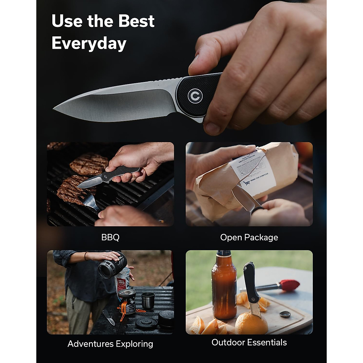 CIVIVI Elementum Pocket Knife C907A (Black)