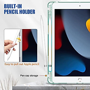 Tablet Case for iPad 9/8/7 Generation, Resistant Rugged Cover with Pen Holder, Cover for iPad 10.2 2021/2020/2019