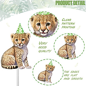 CANDY CHEF Safari Animal Cupcake Toppers, 24Pcs, Jungle Themed Decorations for Baby Shower Supplies