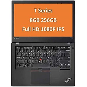 Lenovo 2019 ThinkPad T470 14" IPS Full HD FHD (1920x1080) Business Laptop (Intel Core i5-6300U, 8GB DDR4 RAM, 256GB PCIe NVMe M.2 SSD) Thunderbolt, Type-C, HDMI RJ-45, Windows 10 Professional 64 Bit