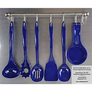 Calypso Basics by Reston Lloyd Melamine Utensil Set, 4-Piece, Indigo (81705)