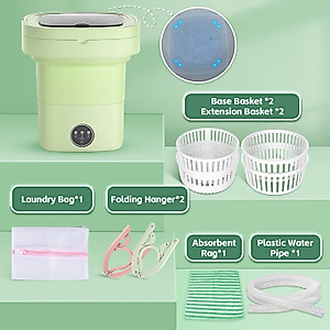 Portable Washing Machine, 11L Mini Washing Machine with 3 Cleaning Modes, Suitable for Baby Clothes, Underwear, Socks, Small Washing Machine Folding Design Suitable for Apartments, Camping & Travel