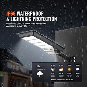 VEVOR 400W Solar Street Light, LED Solar Flood Lights Outdoor 40000lm with Infrared Remote Control, IP66 Waterproof Security Solar Motion Sensor Lamp for Garden Yard Home Path Garage Parking Lot
