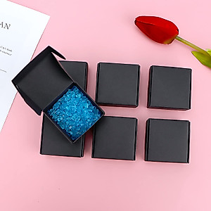 Sdootjewelry Ring Boxes Bulk, 1.57’’ × 1.57’’ × 0.98’’ Kraft Gift Boxes, 100 Pack Small Gift Boxes Bulk, Jewelry Gift Boxes Bulk Wholesale, Black