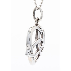 Jewelry Trends Celtic Trinity Heart Sterling Silver Pendant Necklace 18"