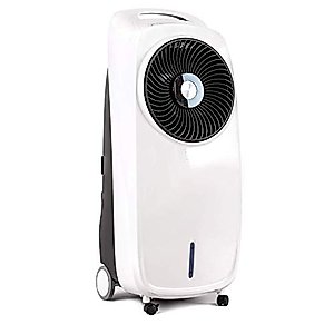 BLACK+DECKER Evaporative Air Cooler - Portable Cooling Fan with LED Display, Remote Control, 2-Gallon Water Tank - Compact and Lightweight Design - 2 Casters and 2 Wheels for Easy Mobility