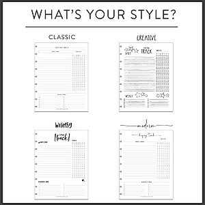 BetterNote Password Tracker Refill Pages for Disc Notebook, Fits Discbound, Levenger Circa, Happy Planner, Staples Arc, TUL, Talia (Whimsy- 25 pages, 11-Disc, 8.5"x11")