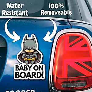 Baby on Board Stickers | Kids in Car Pack of 2 stickers (Bat Baby 01)