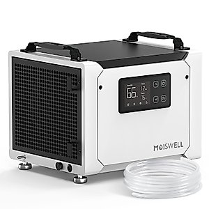 Moiswell 70 Pints Commercial Dehumidifier with Pump, Portable Crawl Space Dehumidifier for Basement and Home, Energy Star Most Efficient Certified, Automatic Defrost