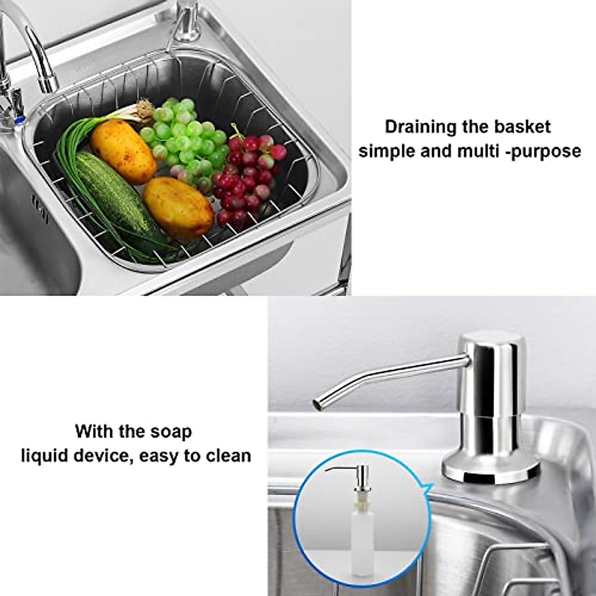 Large Free Standing Wash Station Tubs and Drainage，Commercial Garage Single Bowl Stainless Steel Sink，Free Standing，for Laundry Room, Basement, Utility Room,Outdoor and Indoor. ( Size : 82*45*75+Cold