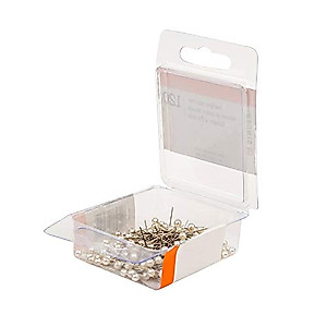 SINGER 07051 Pearlized Head Straight Pins, Size 24, 120-Count, White