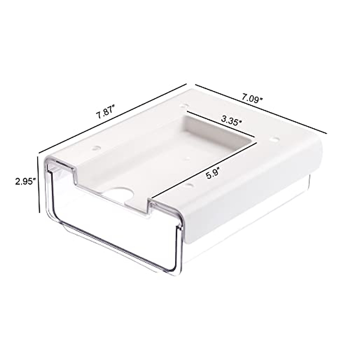 MULIANBOX Drawer Organizer Under Table Makeup Drawer Container Slide Out Self-Adhesive Hide Holder Organizer Tray for Makeup Brush, Kitchen Utensil, Pencil, Jewelry