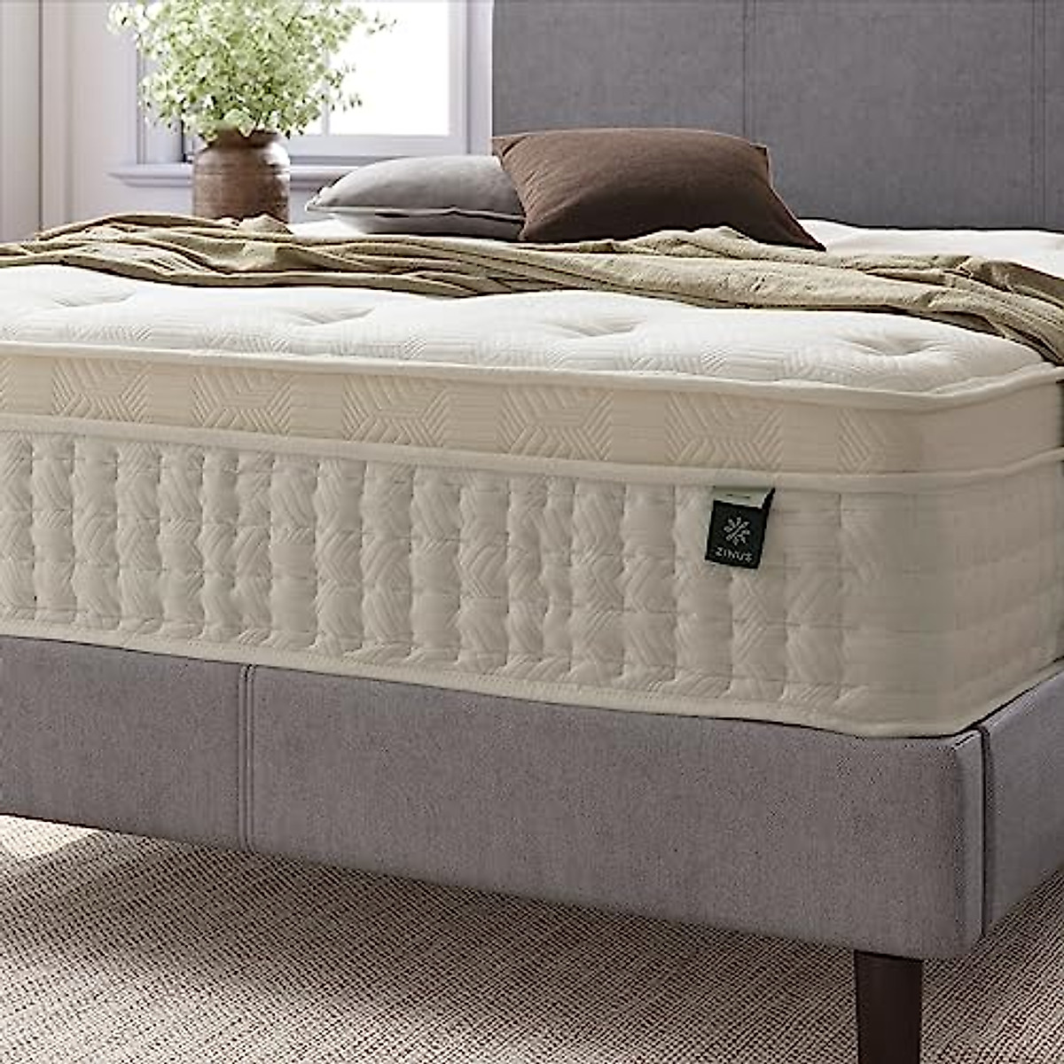 ZINUS 12 Inch Euro Top Pocket Spring Hybrid Mattress, Twin, Pressure Relief, Pocket Innersprings for Motion Isolation, Mattress in A Box