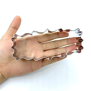 LILIAO Wedding Cookie Cutter Set for Anniversary/Bridal/Engagement - 5 Piece - Heart, Wedding Dress, Plaque, Champagne and Champagne Glass Fondant Cutters - Stainless Steel