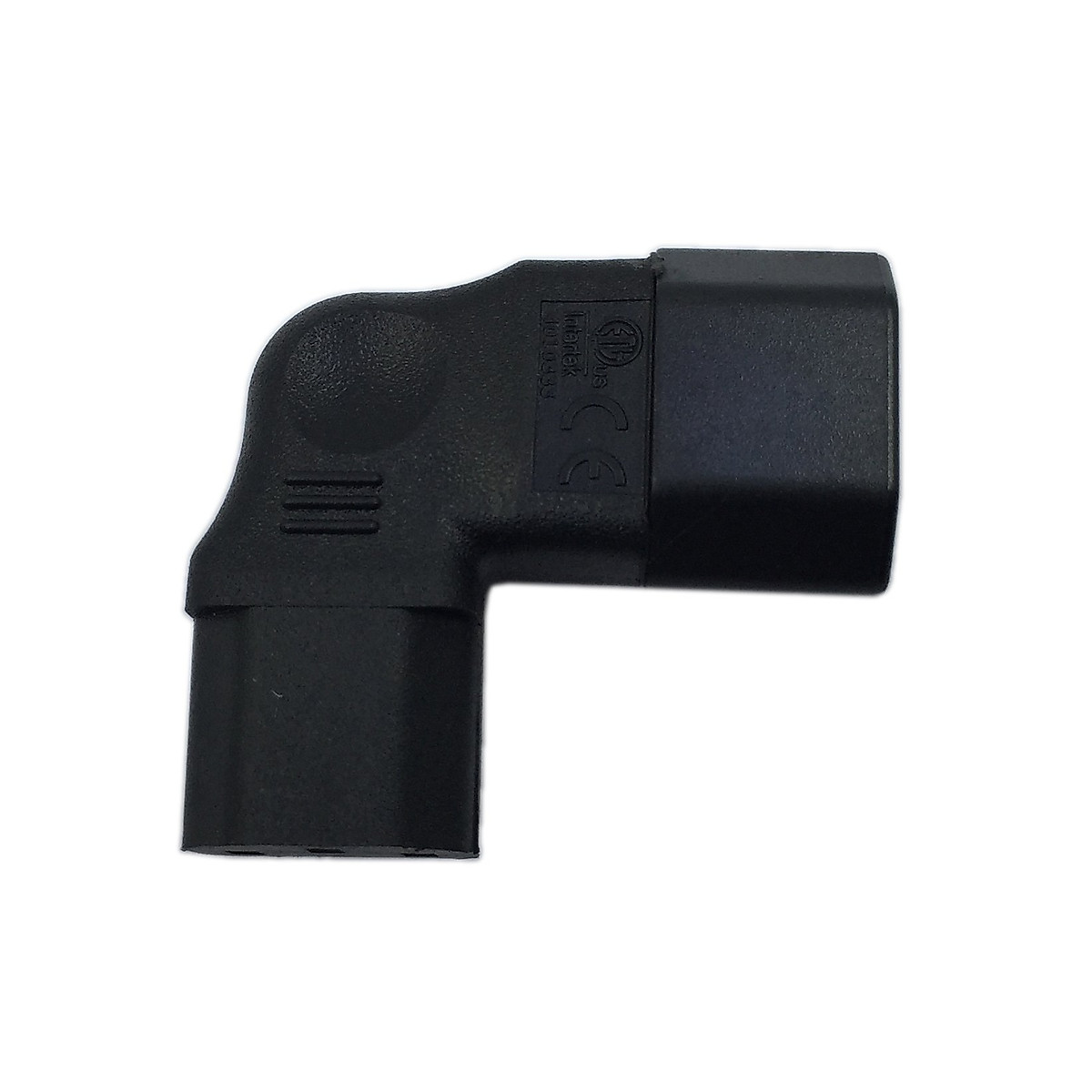 CERRXIAN Right Angle IEC 320 C14 3 Pin Male to C13 Female PDU PSU UPS Power Extension Adapter Receptacle for LCD LED TV Wall Mount