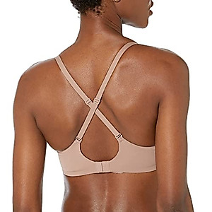 Amazon Essentials Women's Wireless Lightly Lined Bra, Pack of 2, Black/Dusted Pearl, 40A