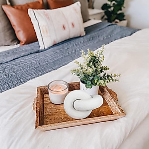 fghuim Decorative Wood Chain Home Decor Wood Knot Desk Shelf Decorations for Living Room Coffee Table Decor