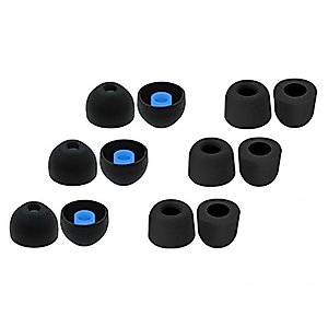 12 pcs Large Size (L-BHB-BMF-sB) Hybrid and Memory Foam Replacement Set Adapters Earbuds Ear Tips Compatible with Sony in-Ear Earphones Headsets