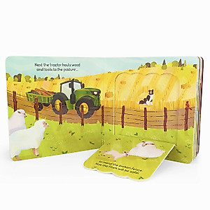 John Deere Kids Farm Friends Lift-a-Flap Board Book - Busy Tractor Helps Its Friends on the Farm