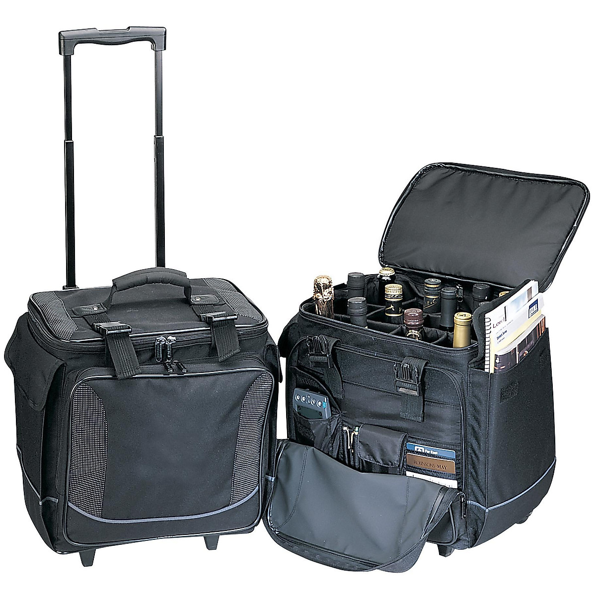 Snapdragon Ideas Rolling Bottle Limo Hold 12 Wine Bottles, Red/White