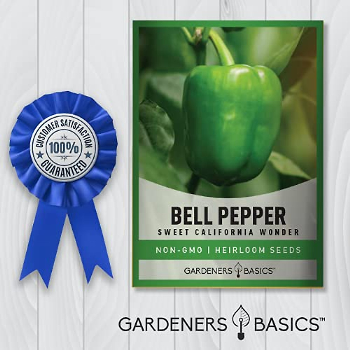 California Wonder Bell Seeds for Planting Garden Heirloom Non-GMO Seed Packet with Growing and Harvesting Peppers Instructions for Starting Indoors for Outdoor Vegetable Garden by Gardeners Basics