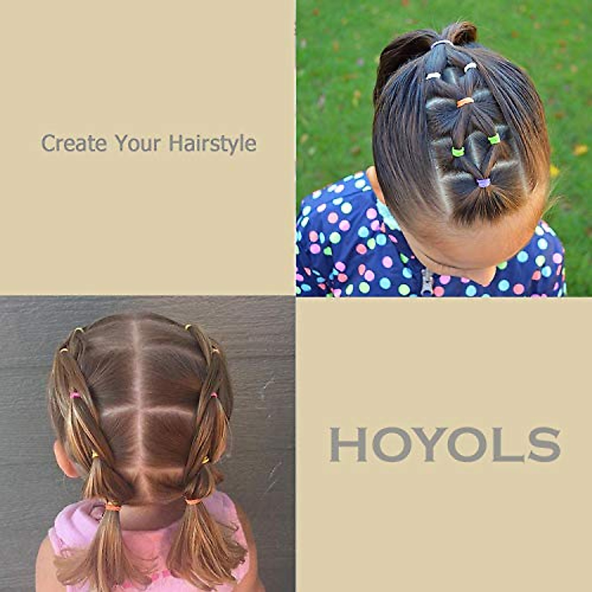 HOYOLS Baby Hair Ties Rubber Bands for Toddler Infants Kids Girls Thin Small Hair Elastics TPU 1500 Piece Pack
