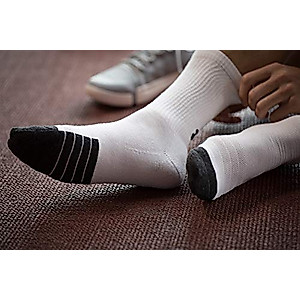 Under Armour Adult Performance Tech Crew Socks, Multipairs , White (6-Pairs) , Medium