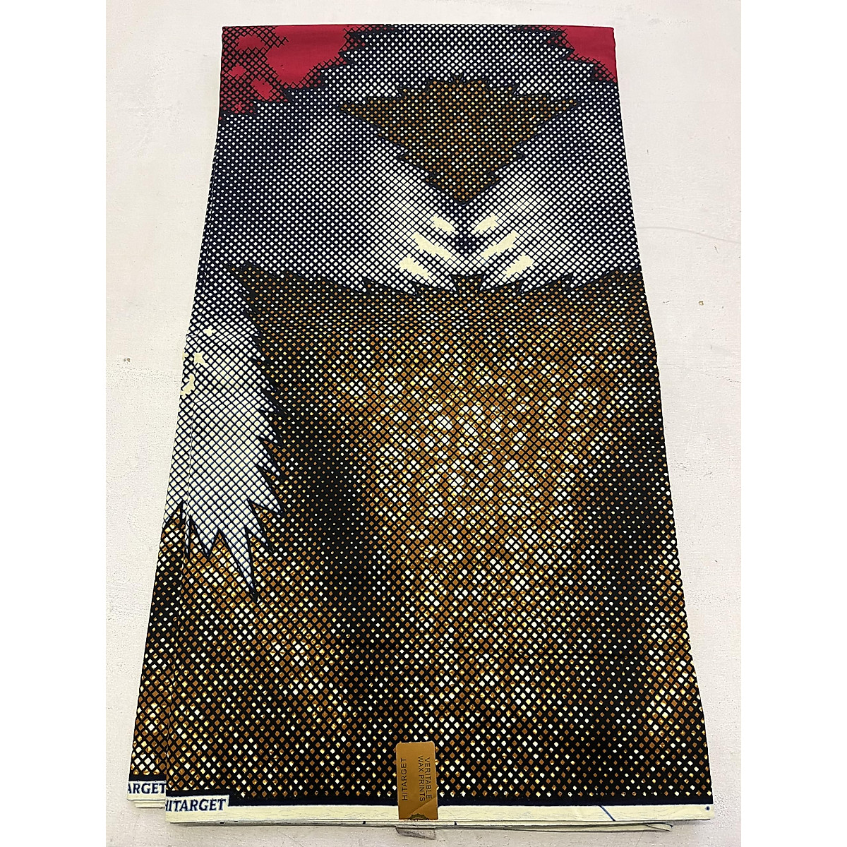 African Guaranteed Wax Block Prints Fabric/African Ankara Wrapper Fabric Wax Fabrics /-Sell by 6 Yards-100% Cotton-for Dresses-Red, Dark-blue, Brown, White, Cream