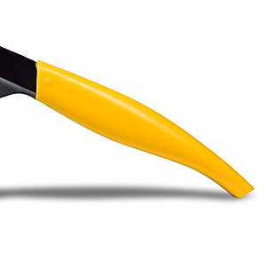 Seki Japan Fruit Knife, Small Peeling Knife, 3.3-inch stainless steel blade with yellow plactic handle and clear sheath, for kitchen and outdoor