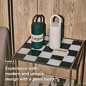 Odense Legodt Loop Tumbler 20oz with Lid and Handle - Insulated Tumbler with Leak-Resistant Lid - Double Stainless Steel Travel Coffee Mug, Water Bottle, Keeps Drinks Hot or Cold(Sweet Pumpkin)