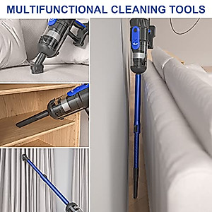 W10 Corded Stick Vacuum, Vacuum Cleaner with 18Kpa Powerful Suction, 6 in 1 Lightweight Corded Vacuum Cleaner for Pet Hair Hard Floor