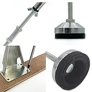 2 Pack Adjustable Height Center Support Leg for Bed Frame, Bed Center Slat Heavy Support Leg, Extra Durable Steel Support Legs | Suitable for Bed Frame, Bed Center Slats, Cabinet and Wooden Furniture